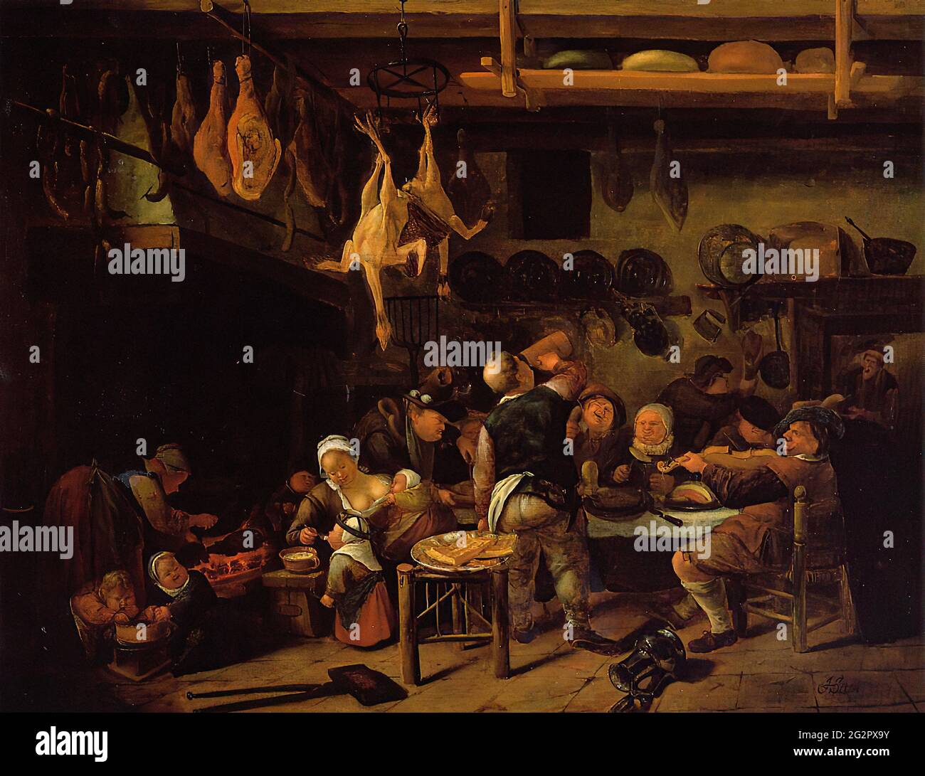 The fat kitchen jan steen hi-res stock photography and images - Alamy