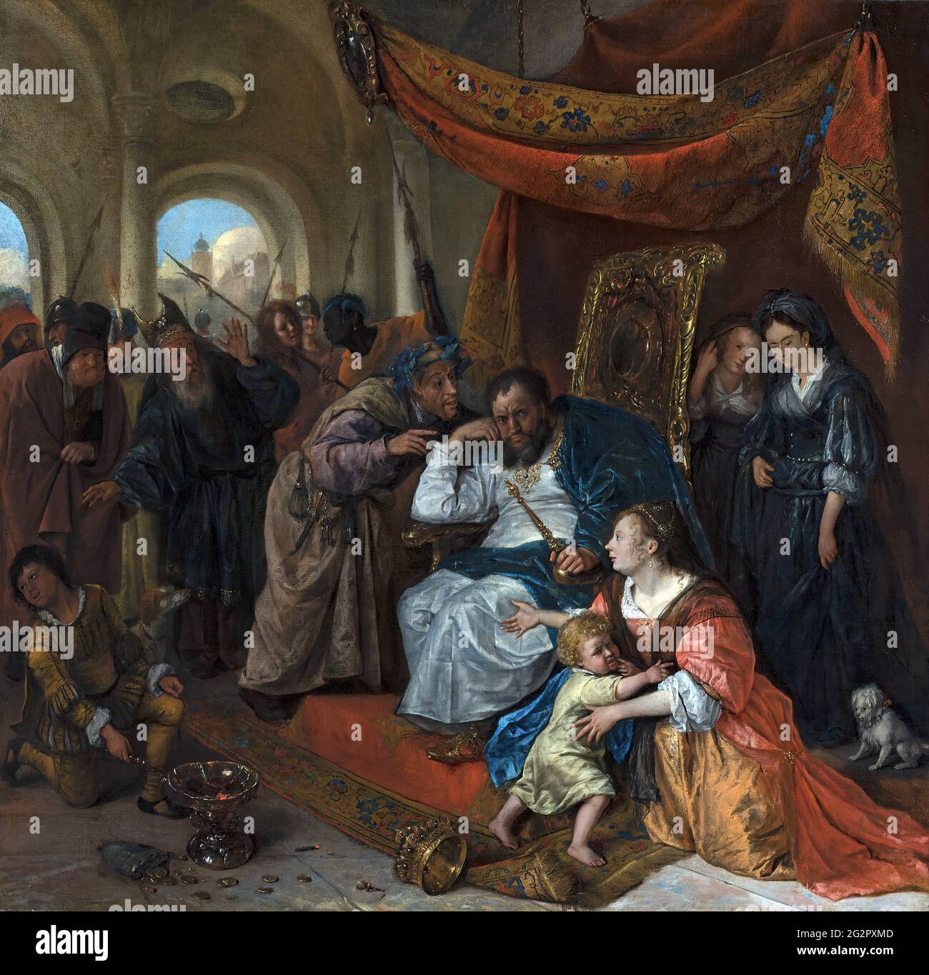 Jan Steen - Moses and Pharaohs Crown Stock Photo - Alamy