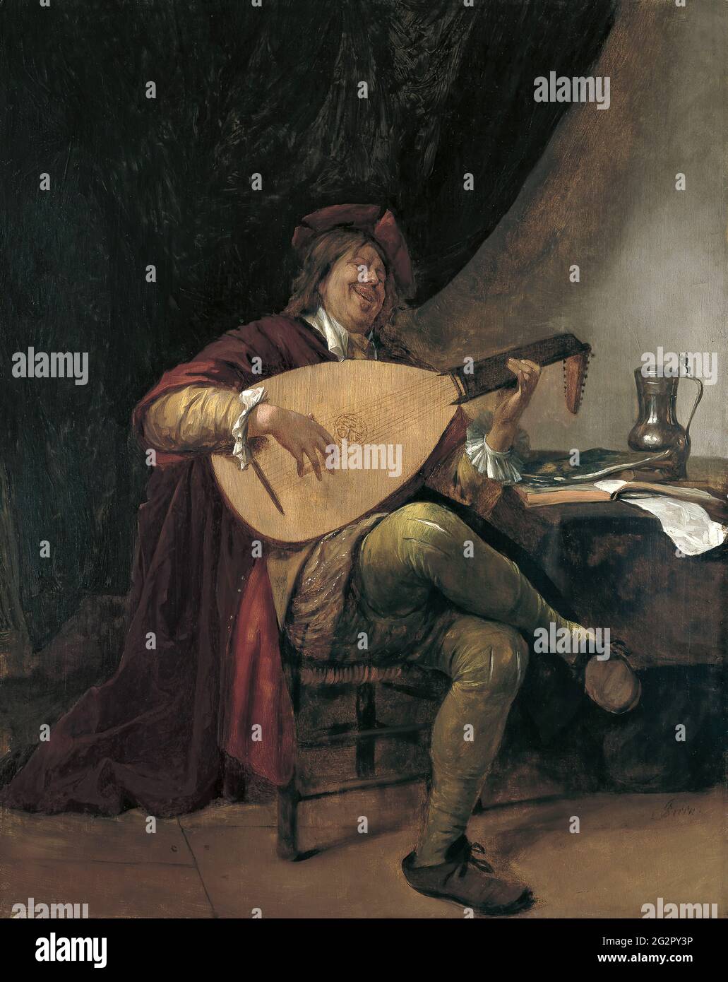 Jan Steen - Self Portrait Playing the Lute Stock Photo - Alamy
