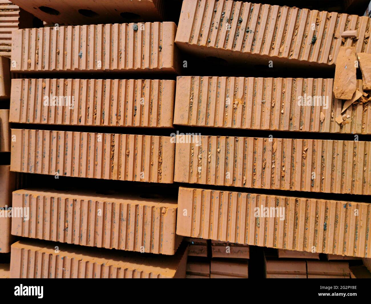 Construction material warehouse stack bricks hi-res stock photography ...