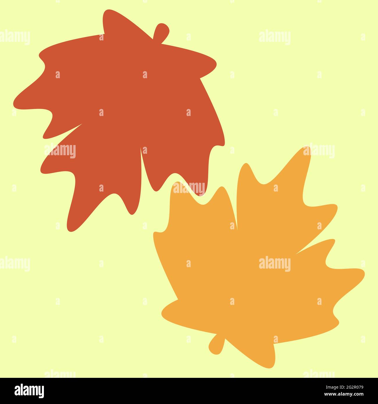 Red and yellow maple leaves falling. Background or fall design element ...