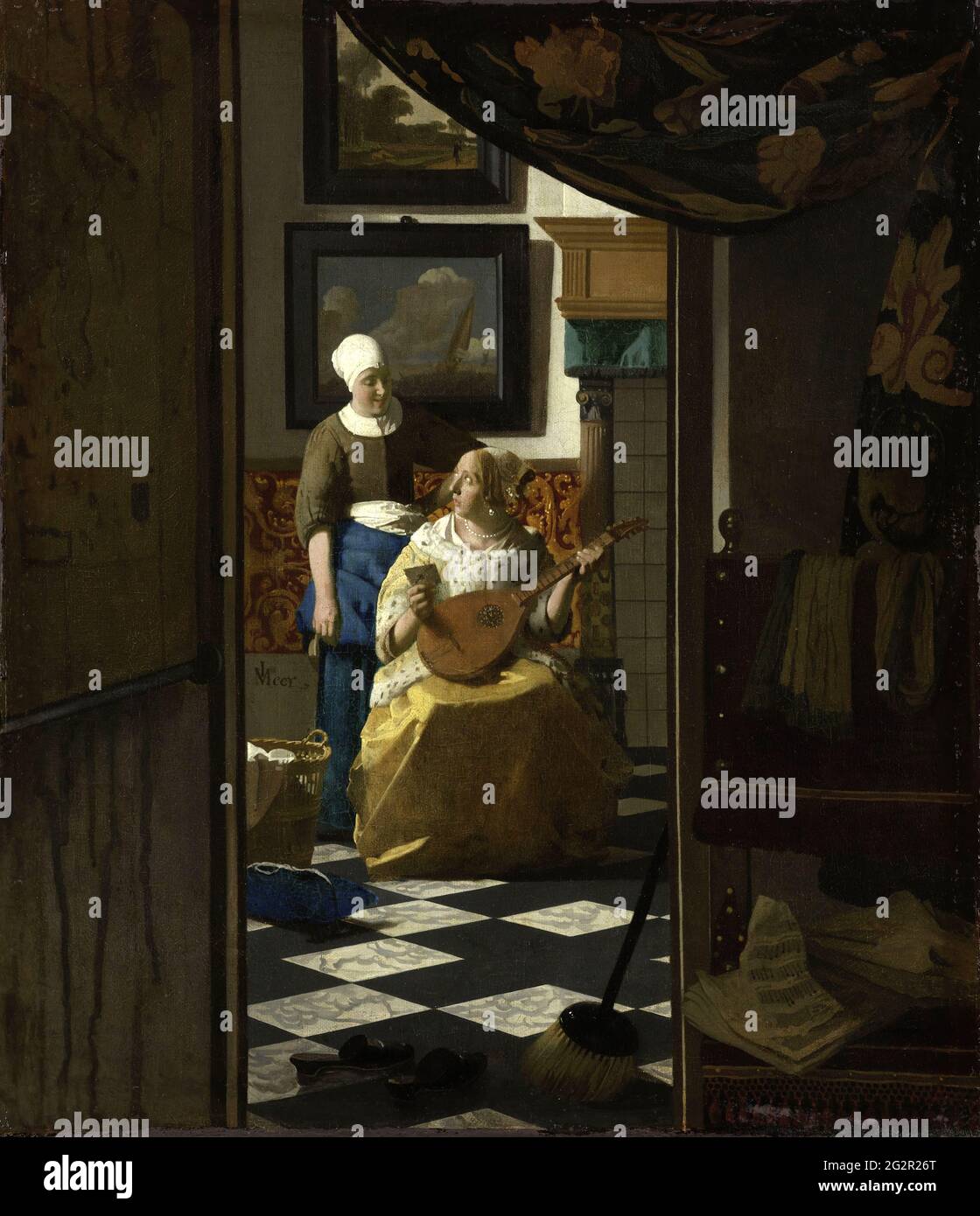 Jan Vermeer Van Delft - the Love Letter Stock Photo - Alamy
