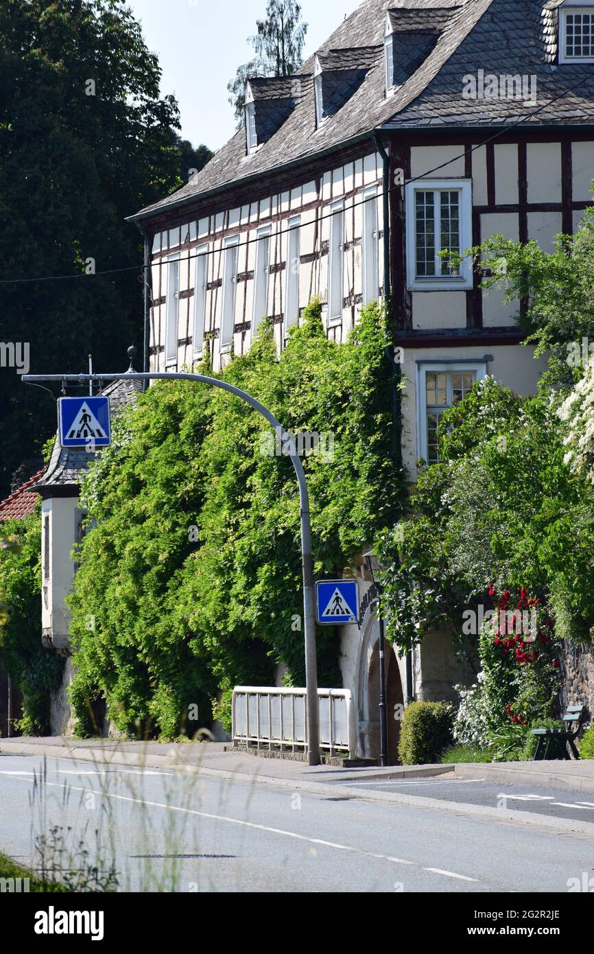 old town street in Erpel Stock Photo - Alamy