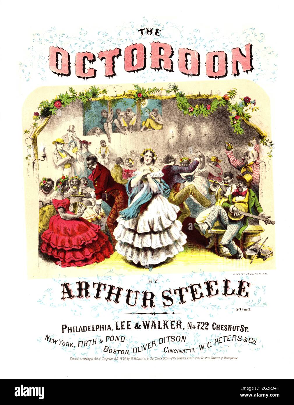 The Octoroon, Sheet Music 1860 Stock Photo - Alamy