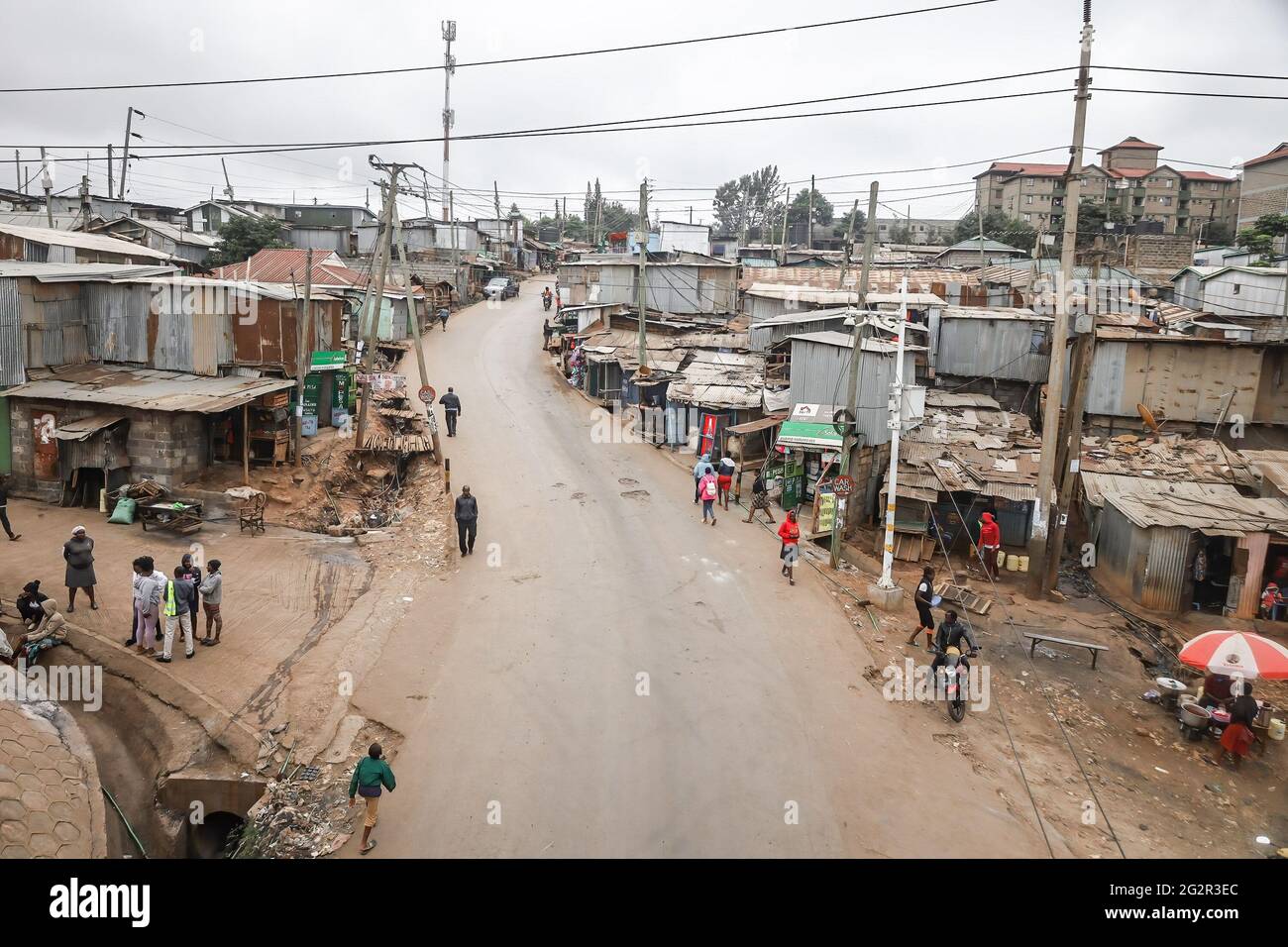 Nairobi, Kenya. 04th June, 2021. View of local housing structures in ...