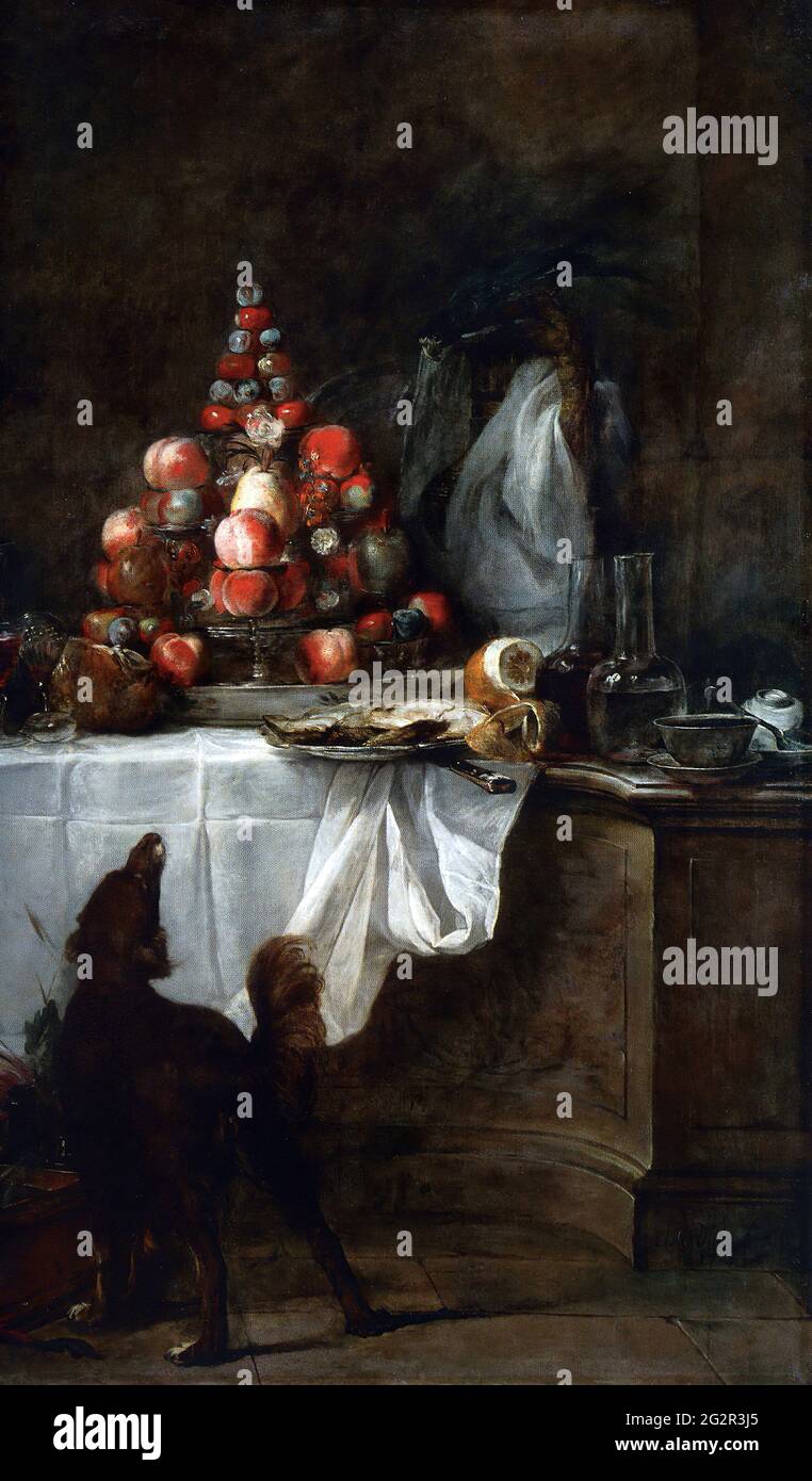 Jean Baptiste Simeon Chardin - Le Buffet Stock Photo - Alamy