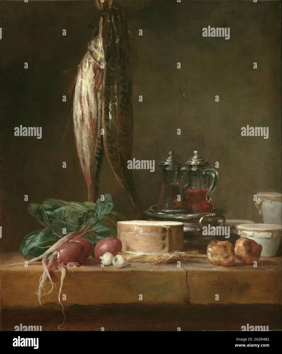 Jean Baptiste Simeon Chardin - Still Life with Fish Vegetables Gougres ...