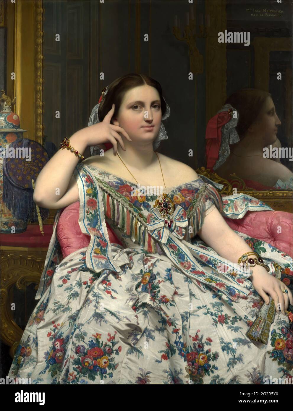 Jean-Auguste-Dominique Ingres - Madame Moitessier 02 Stock Photo - Alamy