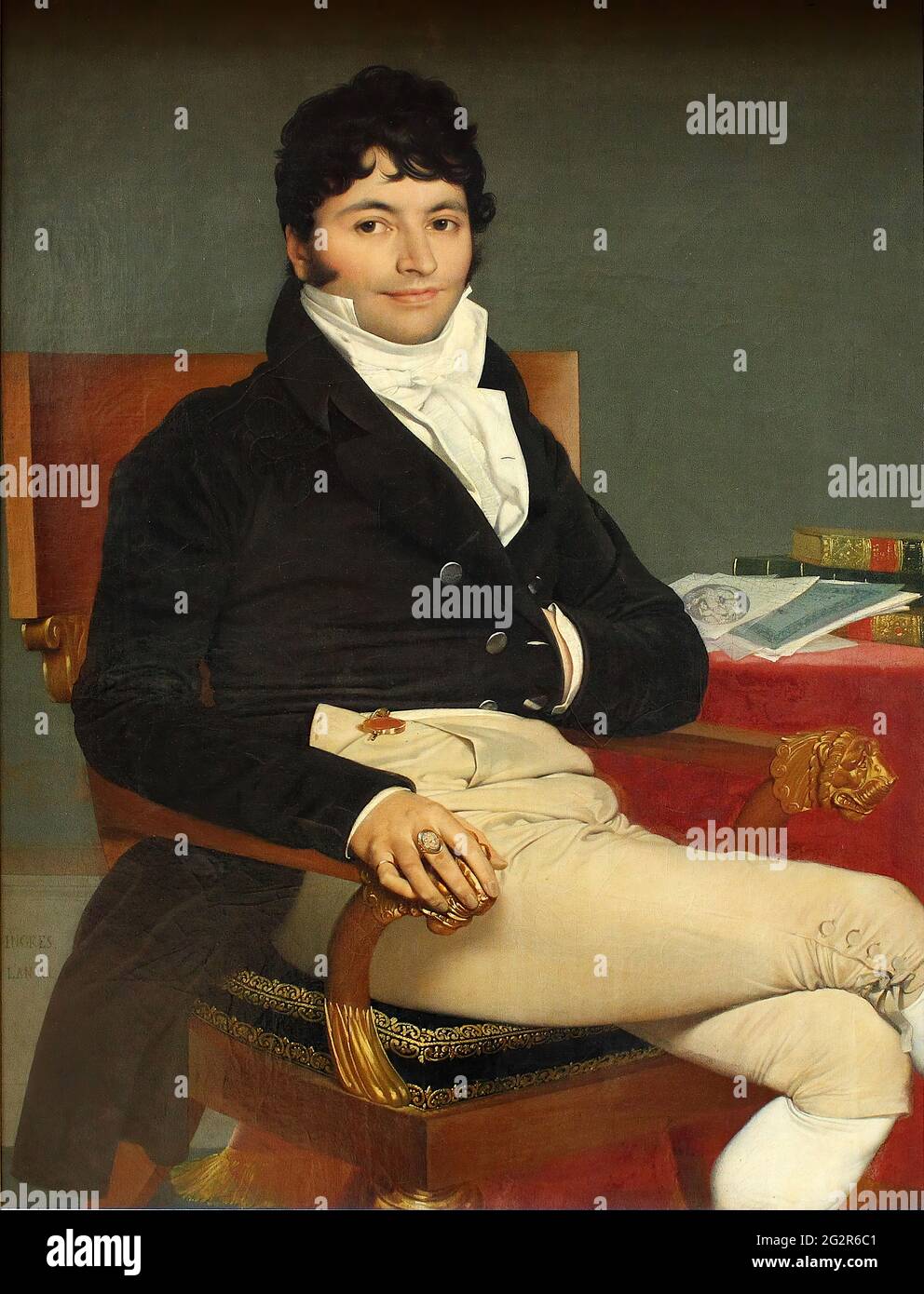 Jean-Auguste-Dominique Ingres - Portrait Monsieur Riviere 1805 Stock ...