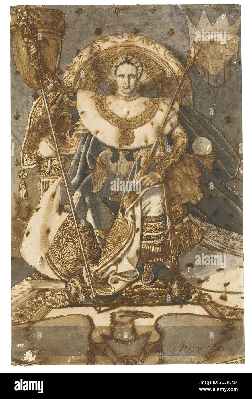 Napoleon Bonaparte I On His Imperial Throne