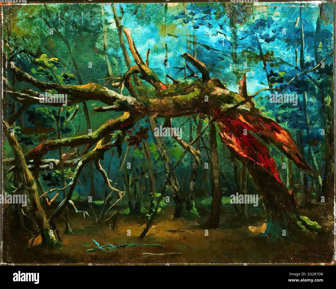 Jean-Baptiste-Camille Corot - a Fallen Tree Stock Photo - Alamy