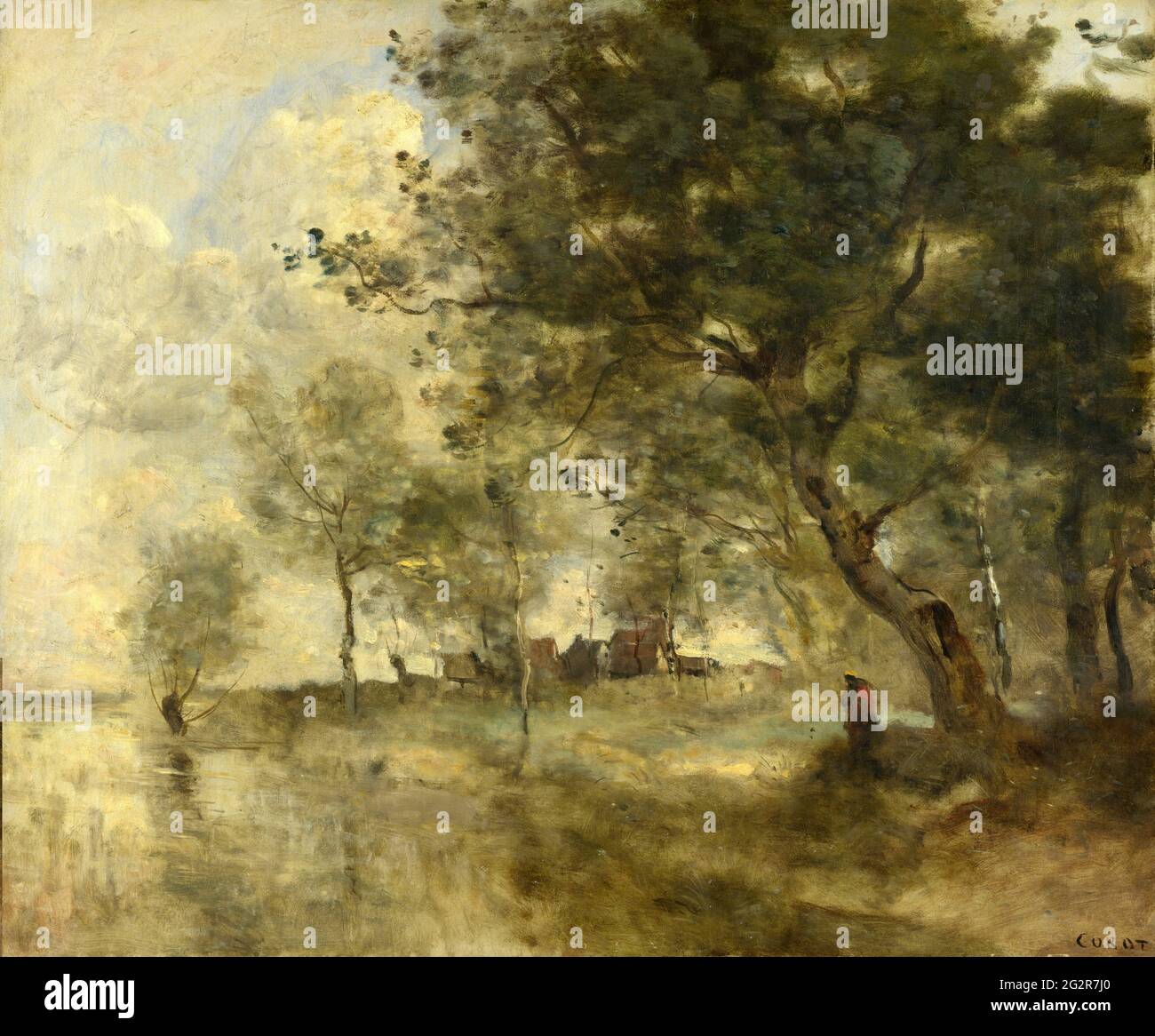 Jean-Baptiste-Camille Corot - a Flood Stock Photo - Alamy