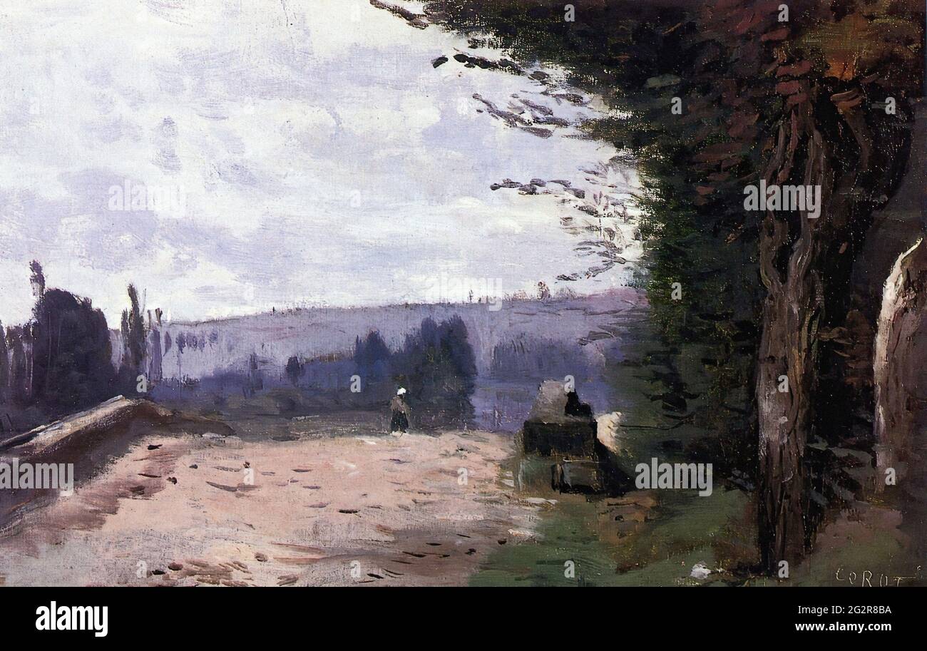 Jean-Baptiste-Camille Corot - Bridge Coubron Valley C 1872 Stock Photo ...