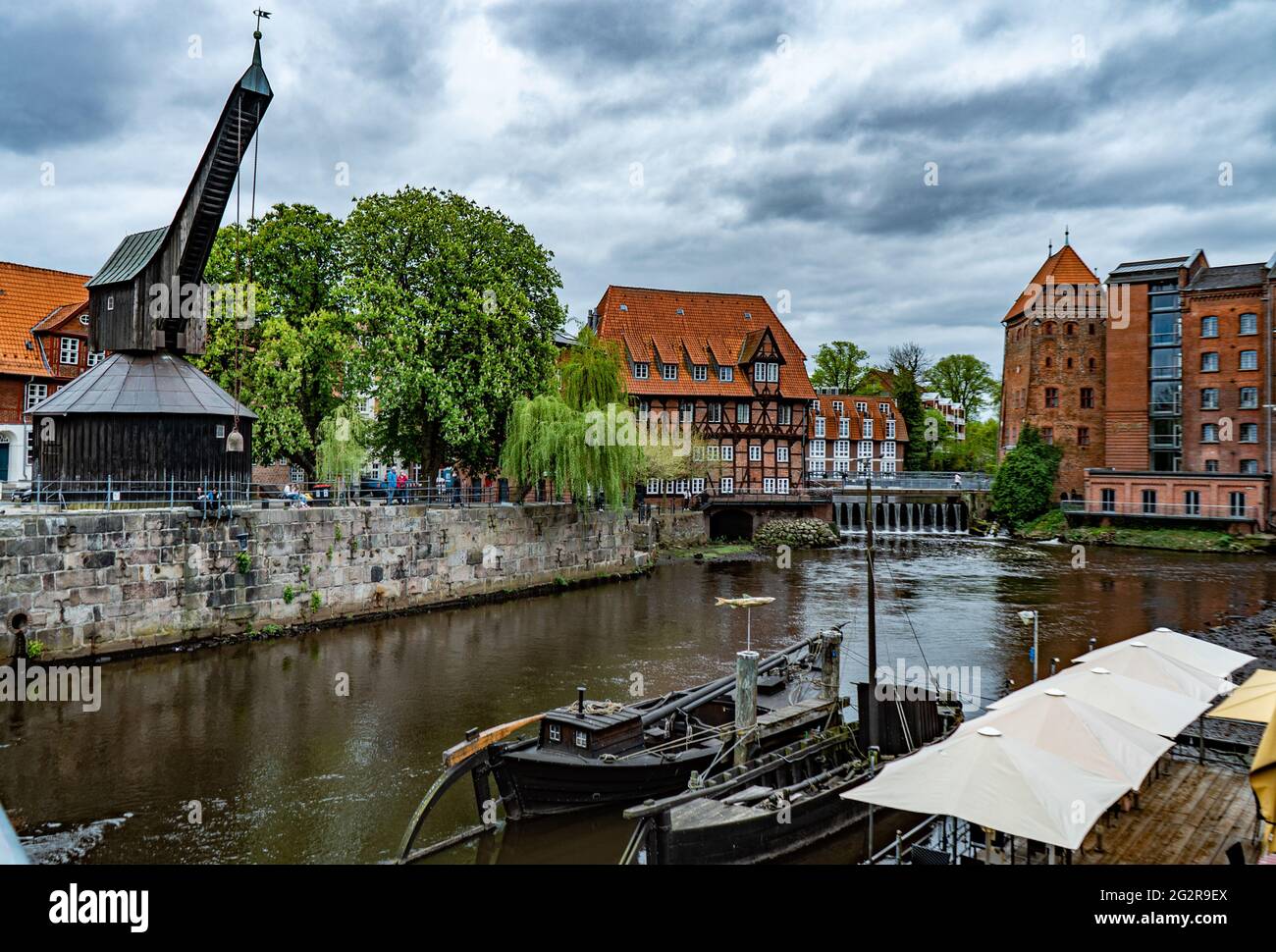 Old crane at the Historic city of Luneburg Germany - CITY OF LUENEBURG ...