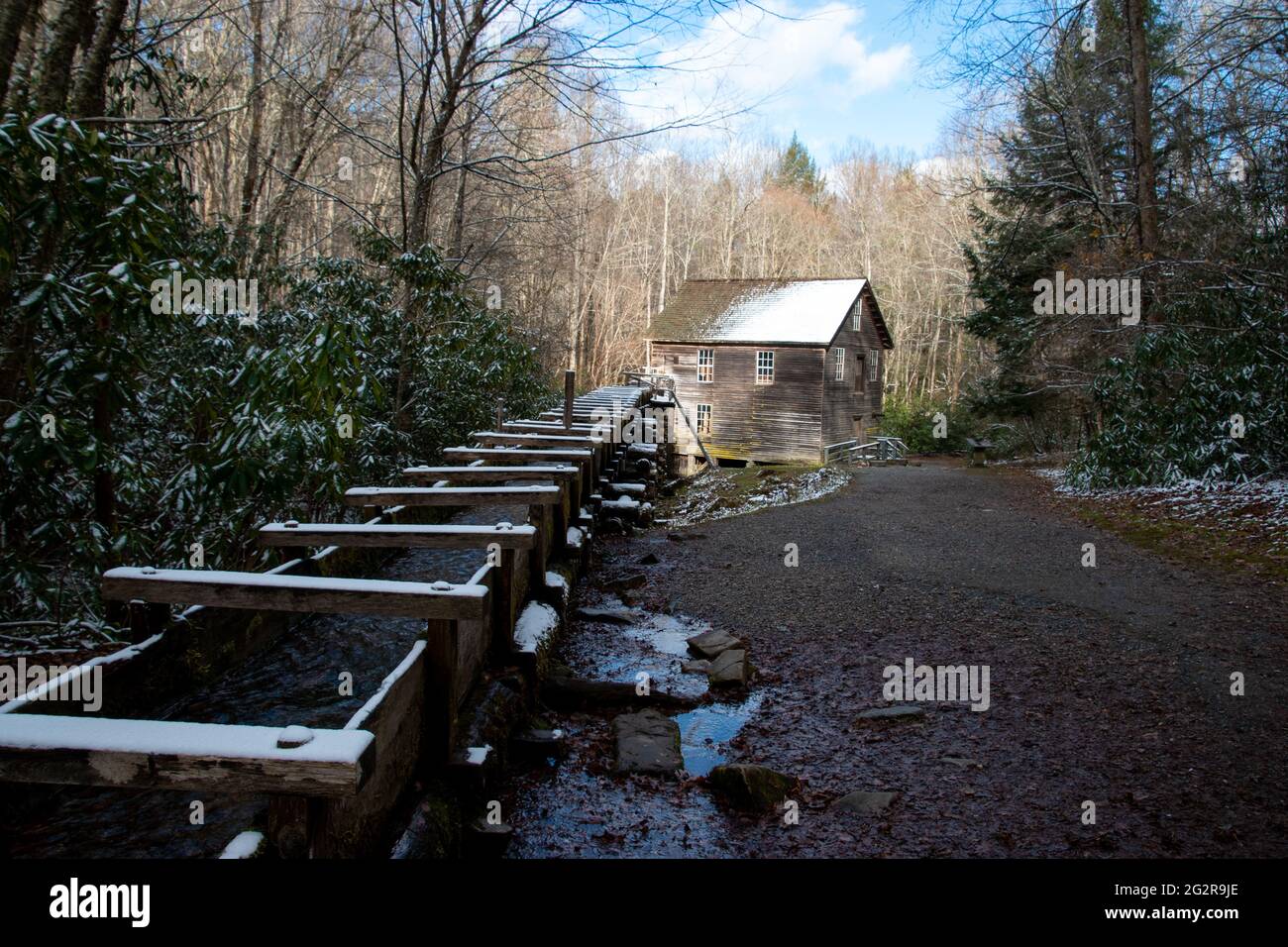 Mingus Mill located in the Great Smoky Mountains is a historic grist ...