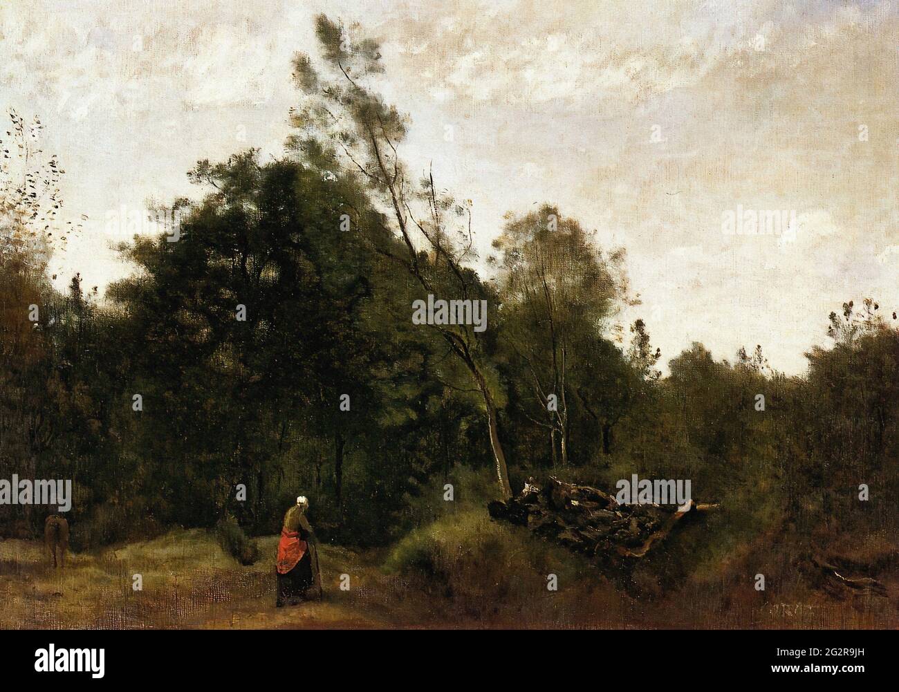Jean-Baptiste-Camille Corot - Forest Clearing Limousin C 1850 Stock ...