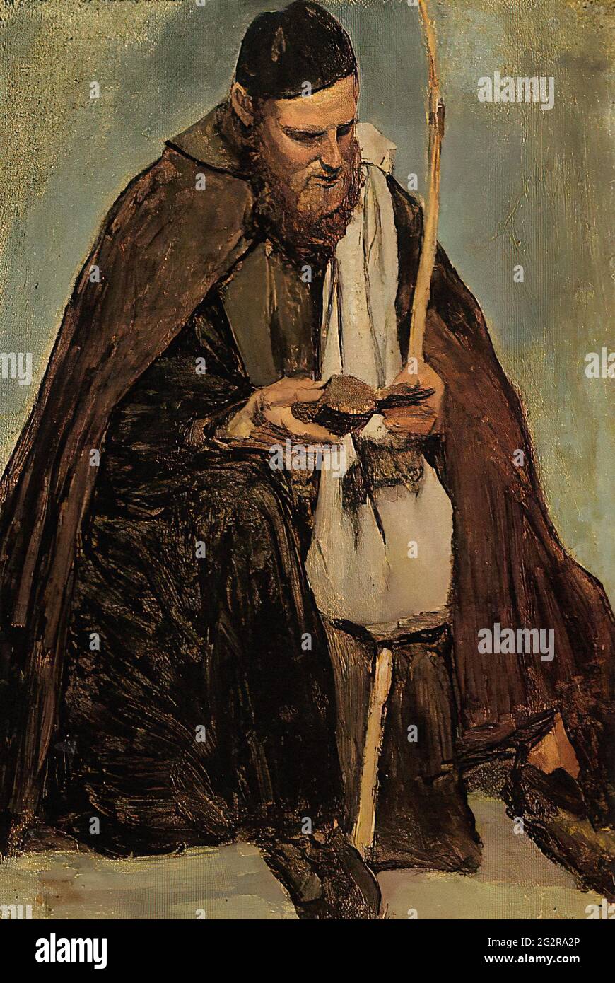 Jean-Baptiste-Camille Corot - Italian Monk Reading C 1828 Stock Photo ...