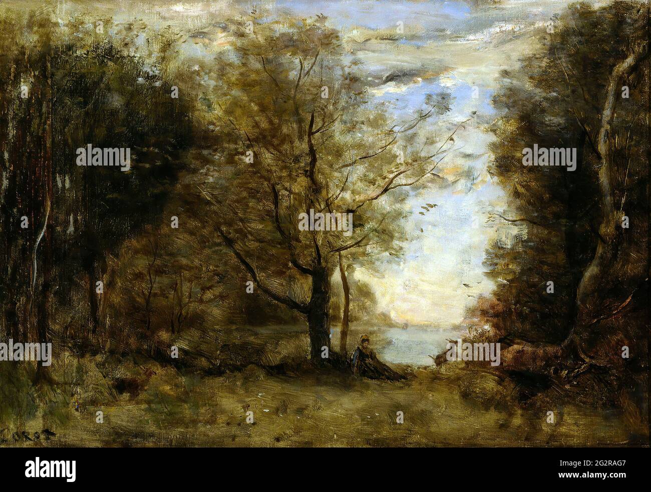 Jean-Baptiste-Camille Corot - Landscape 02 Stock Photo - Alamy
