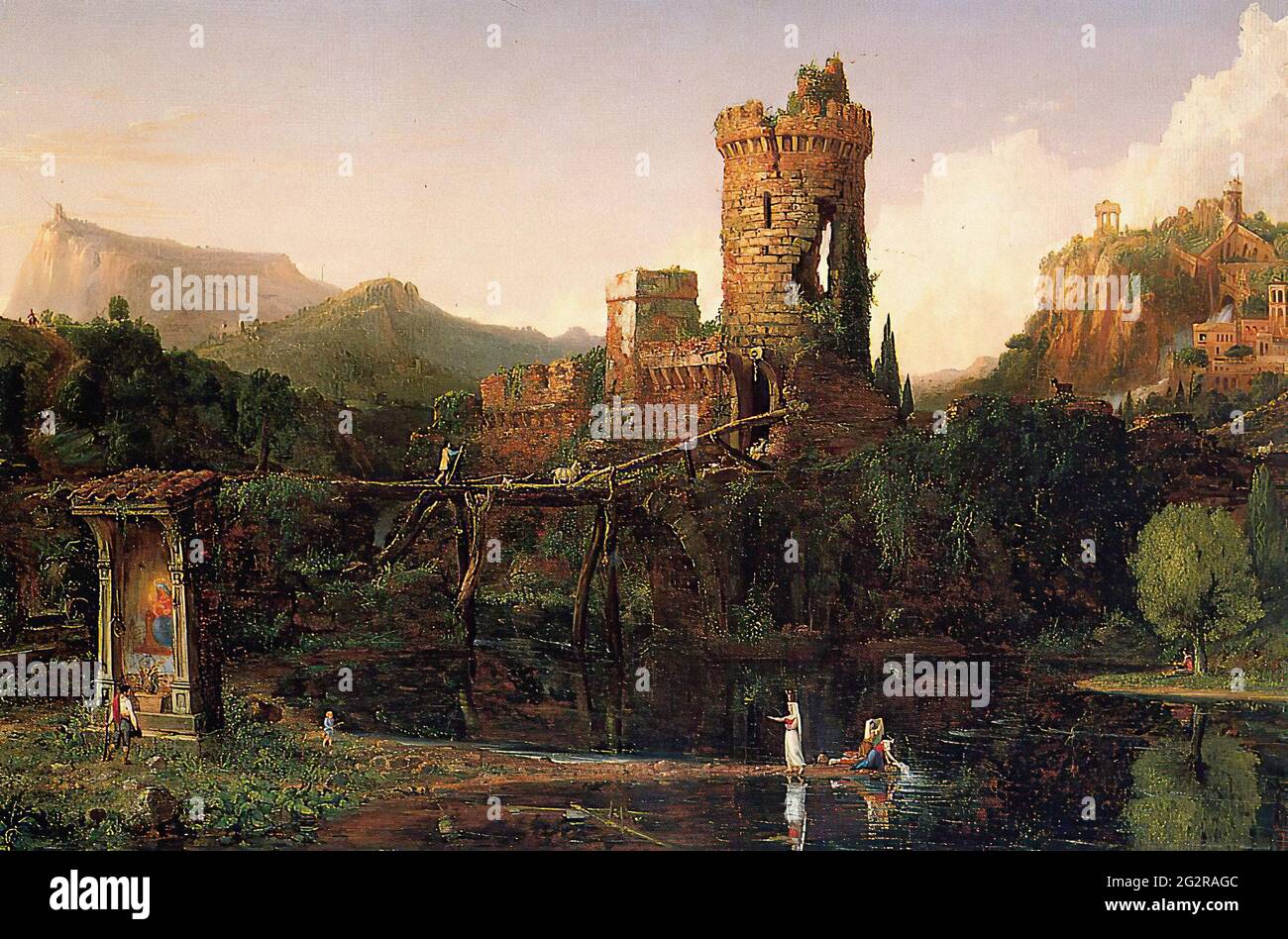 Jean-Baptiste-Camille Corot - Landscape Composition Italian Scenery ...