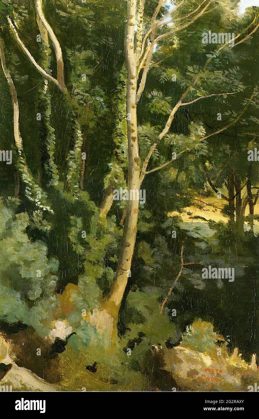 Jean-Baptiste-Camille Corot - Landscape Stock Photo - Alamy