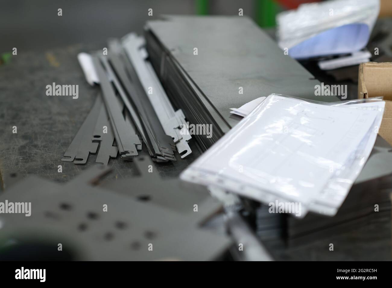 Final stage CNC material. Metal products after processing on CNC ...