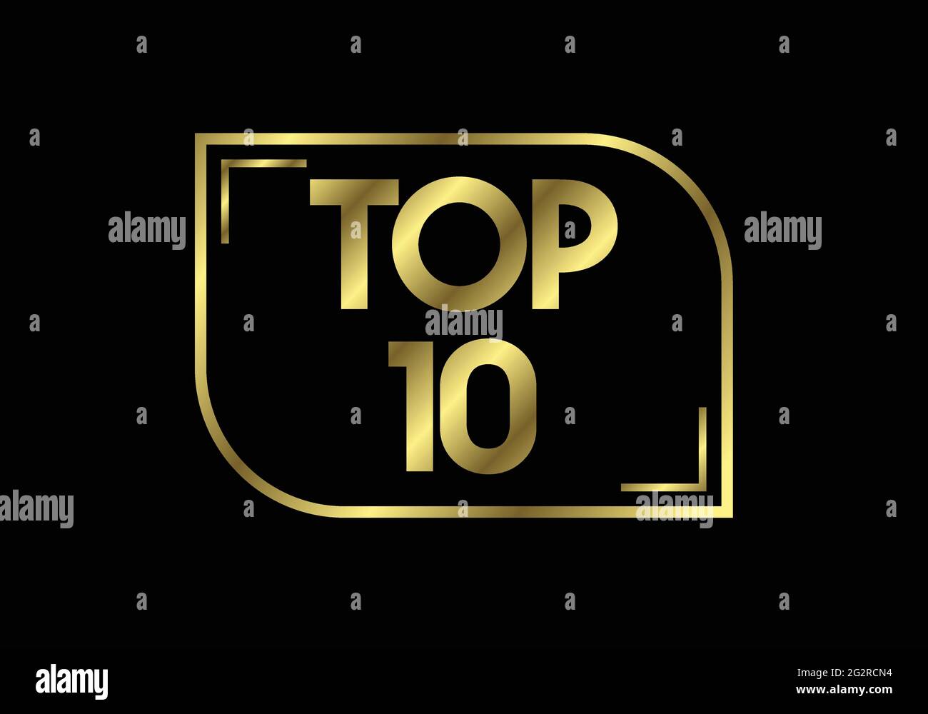 Top ten ranking and best of the best rank. Top 10 golden sign for music ...