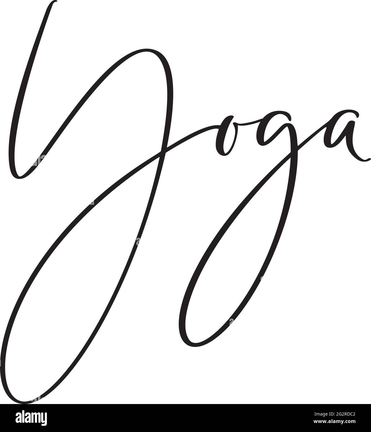 Handwritten text yoga vector illustration. Hand lettering for Studio ...