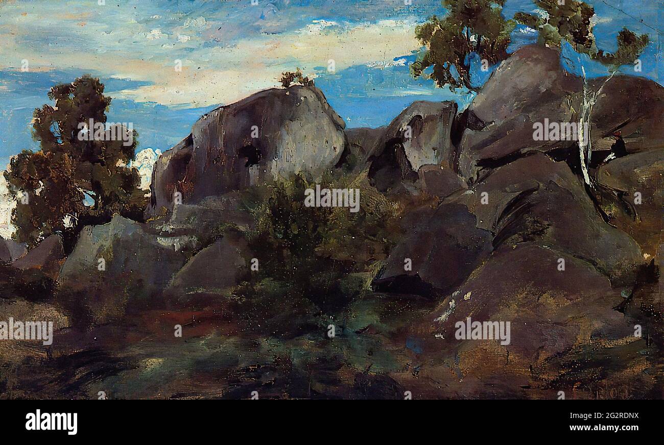 Camille corot forest of fontainebleau hi-res stock photography and ...