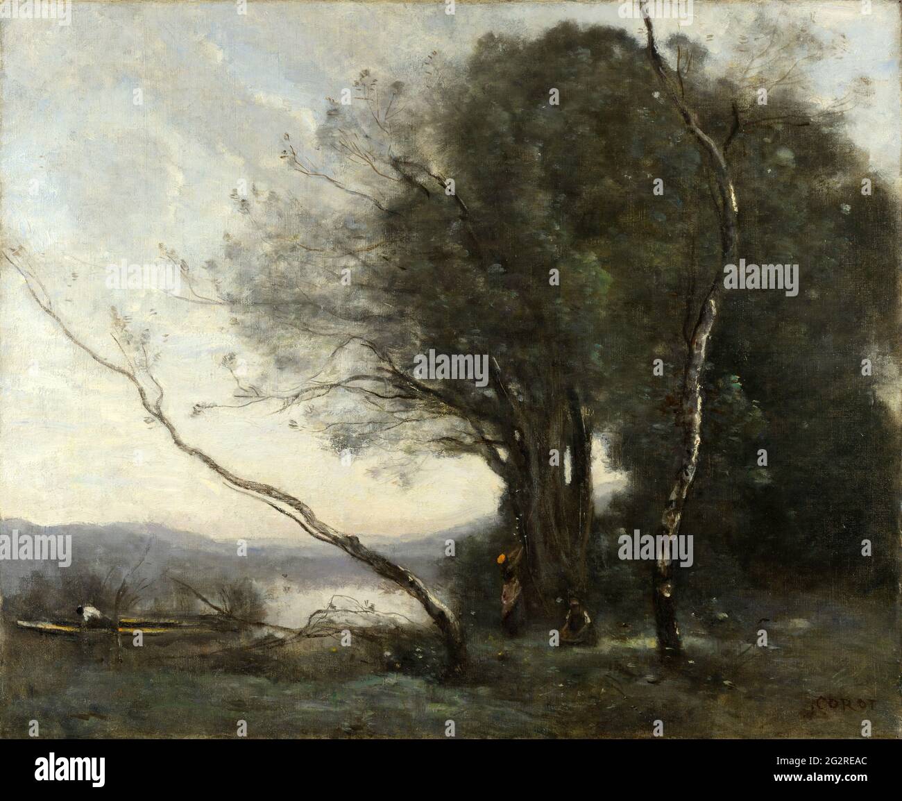 The leaning tree trunk painting hi-res stock photography and images - Alamy