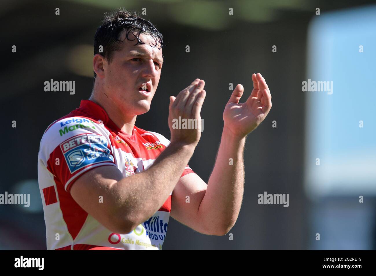 Leigh, England - 12 June 2021 -Matty Gee of Leigh Centurions during the ...