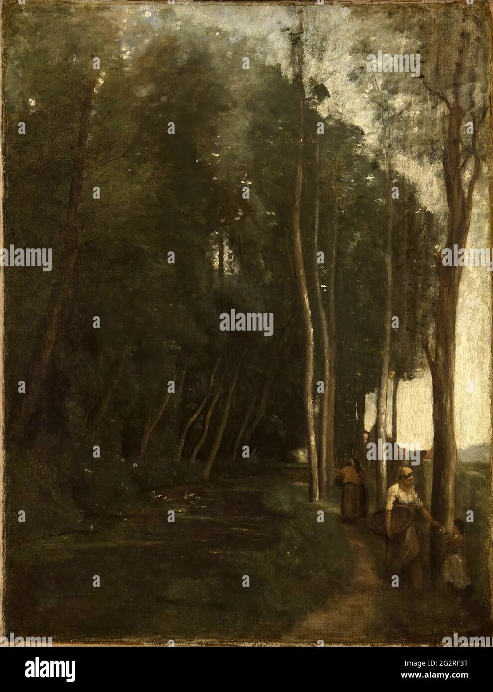 Jean-Baptiste-Camille Corot - Under Trees Marcoussy Stock Photo - Alamy