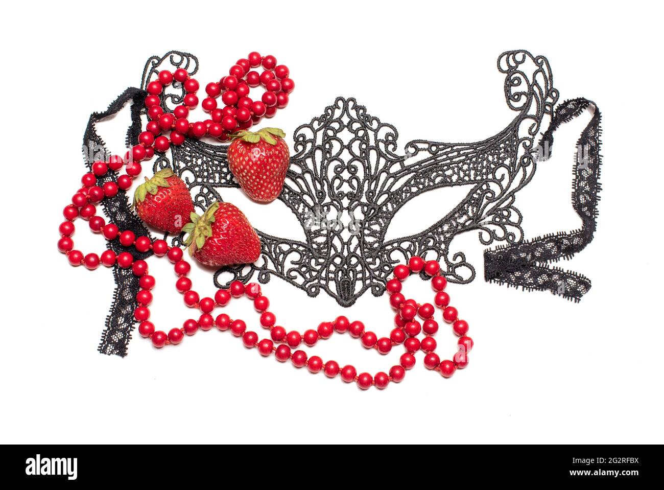 carnival black mask of lace Stock Photo - Alamy