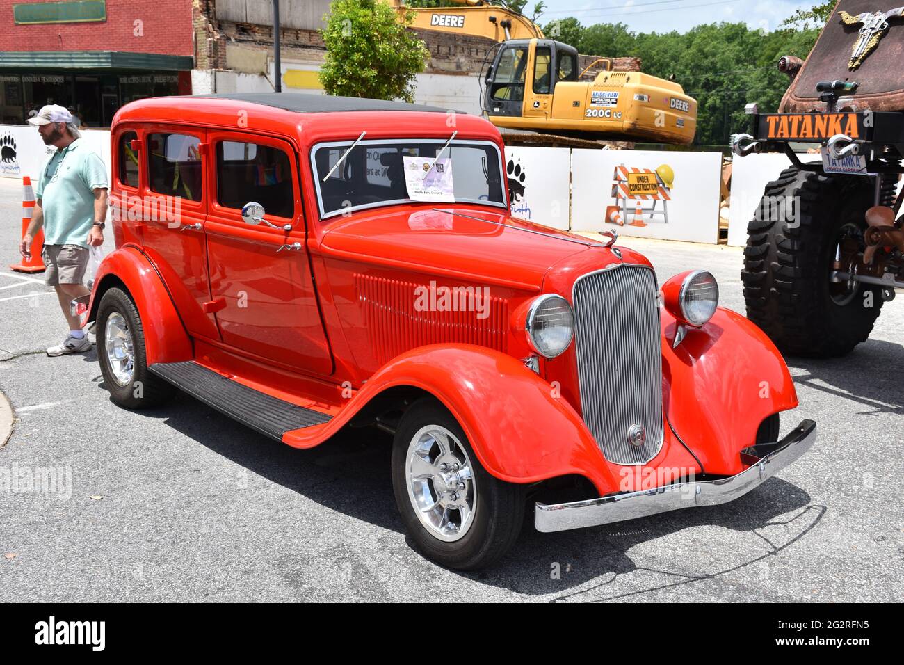 A 1933 Plymouth Sedan on display at a car show Stock Photo - Alamy