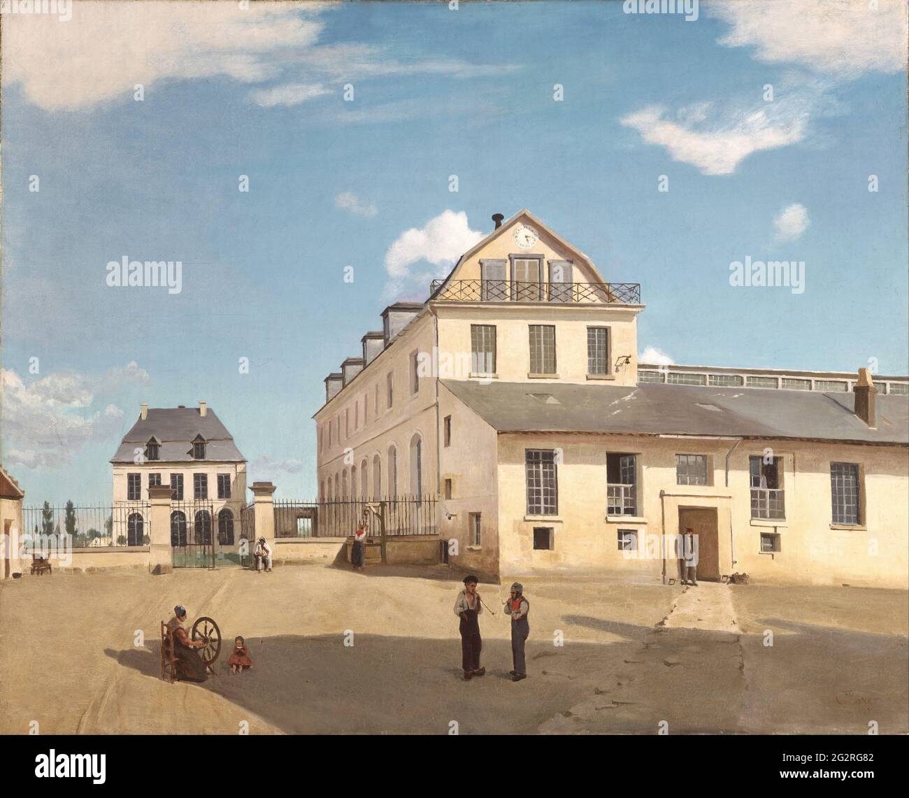 Jean-Baptiste-Camille Corot - House and Factory of Monsieur Henry Stock ...