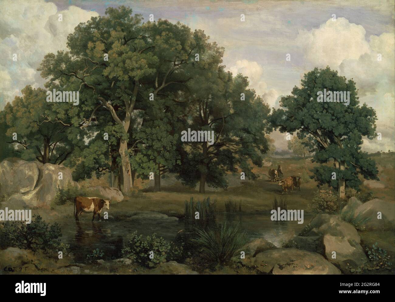 Jean-Baptiste-Camille Corot - Forest of Fontainebleau Stock Photo - Alamy