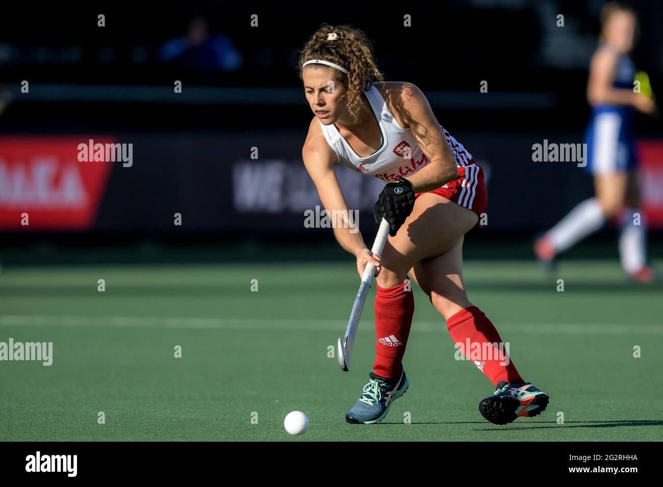 AMSTELVEEN, NETHERLANDS - JUNE 12: Anna Toman of England during the ...