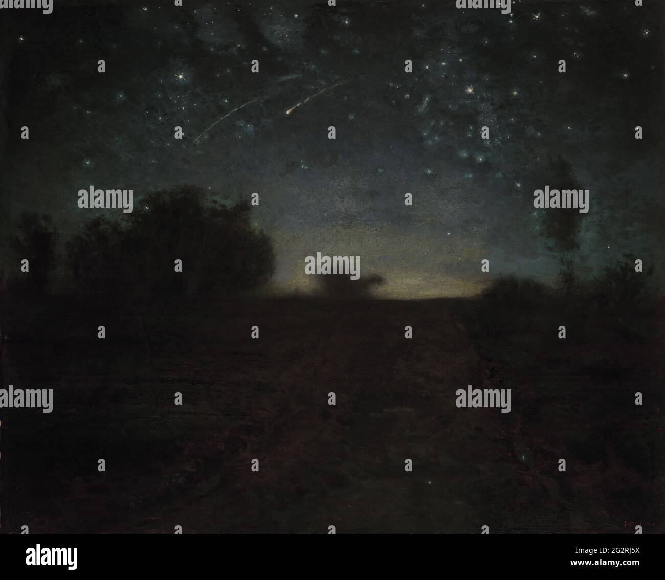 Jean-François Millet - Starry Night Stock Photo - Alamy