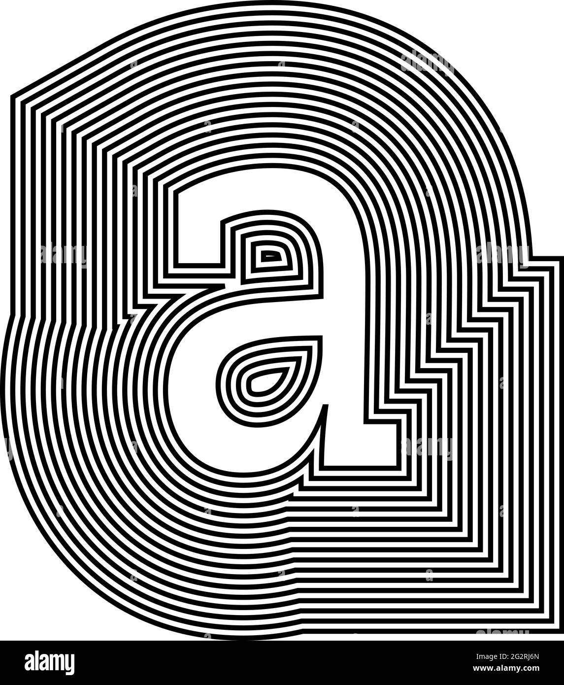 Letter a Line Logo Icon Design - Vector Illustration Stock Vector Image ...