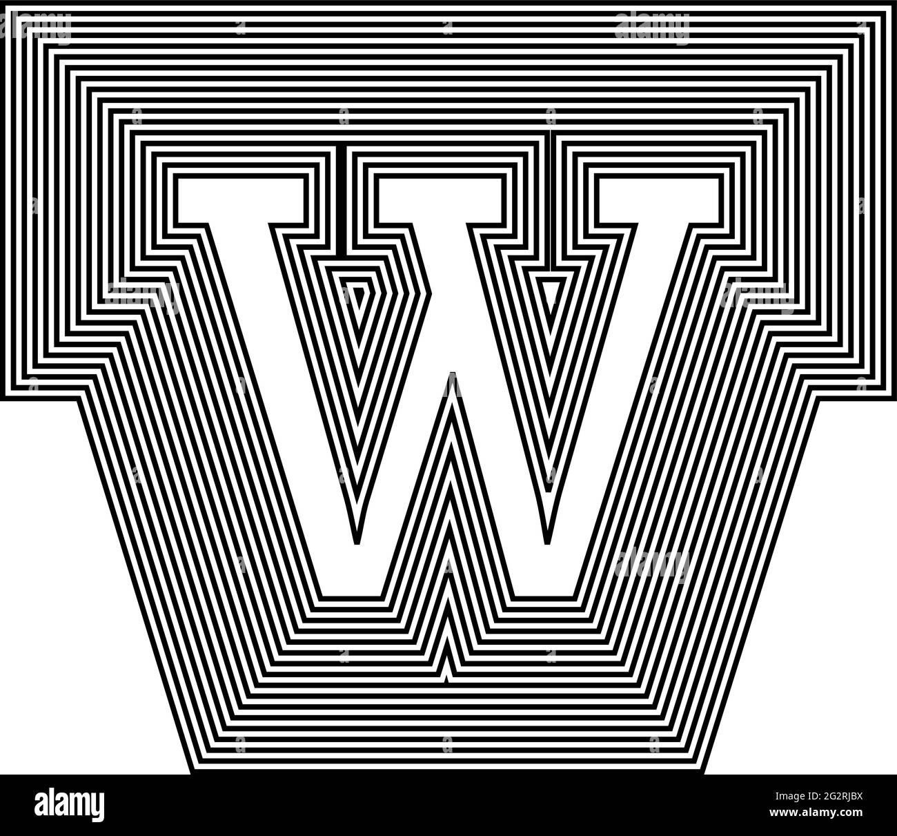 W letter clipart Stock Vector Images - Alamy