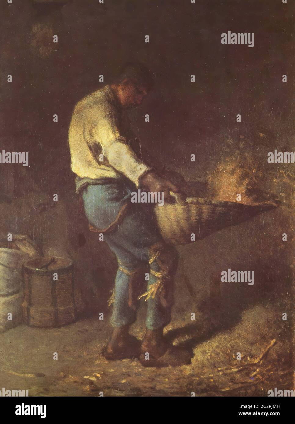 Jean-François Millet - Winnower 1848 Stock Photo - Alamy