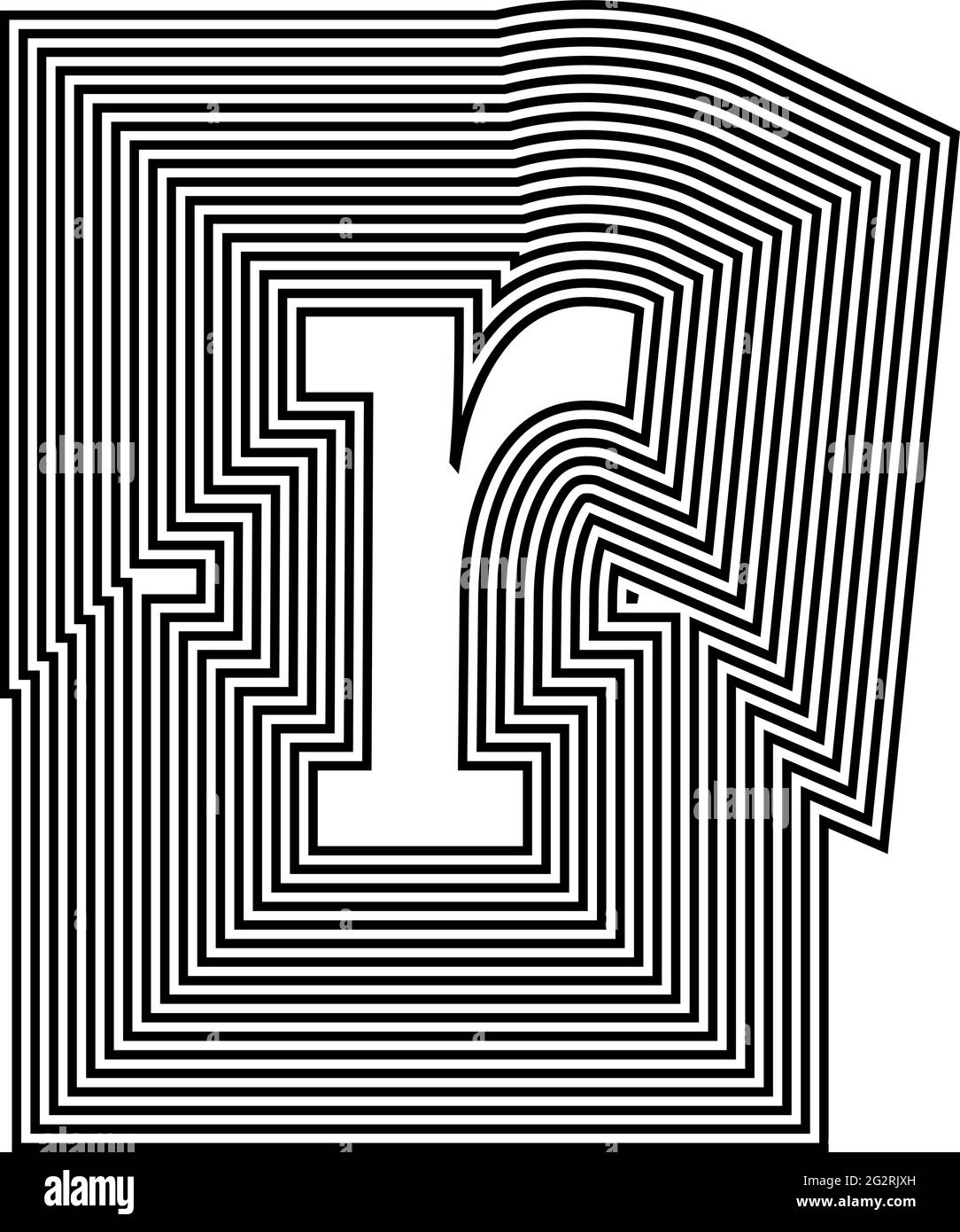 Letter r Line Logo Icon Design - Vector Illustration Stock Vector Image ...