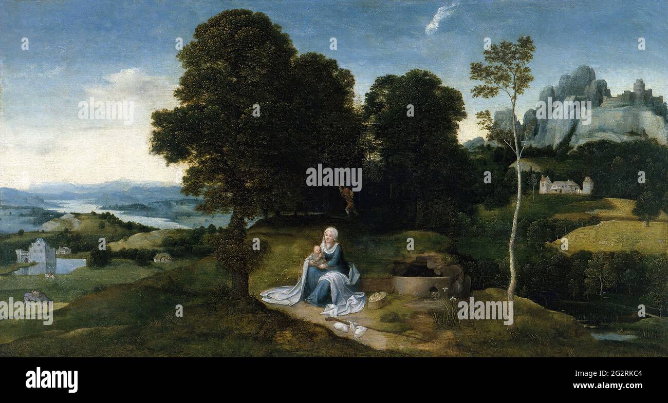 Landscape with the rest on the flight into egypt hi-res stock photography and images - Alamy