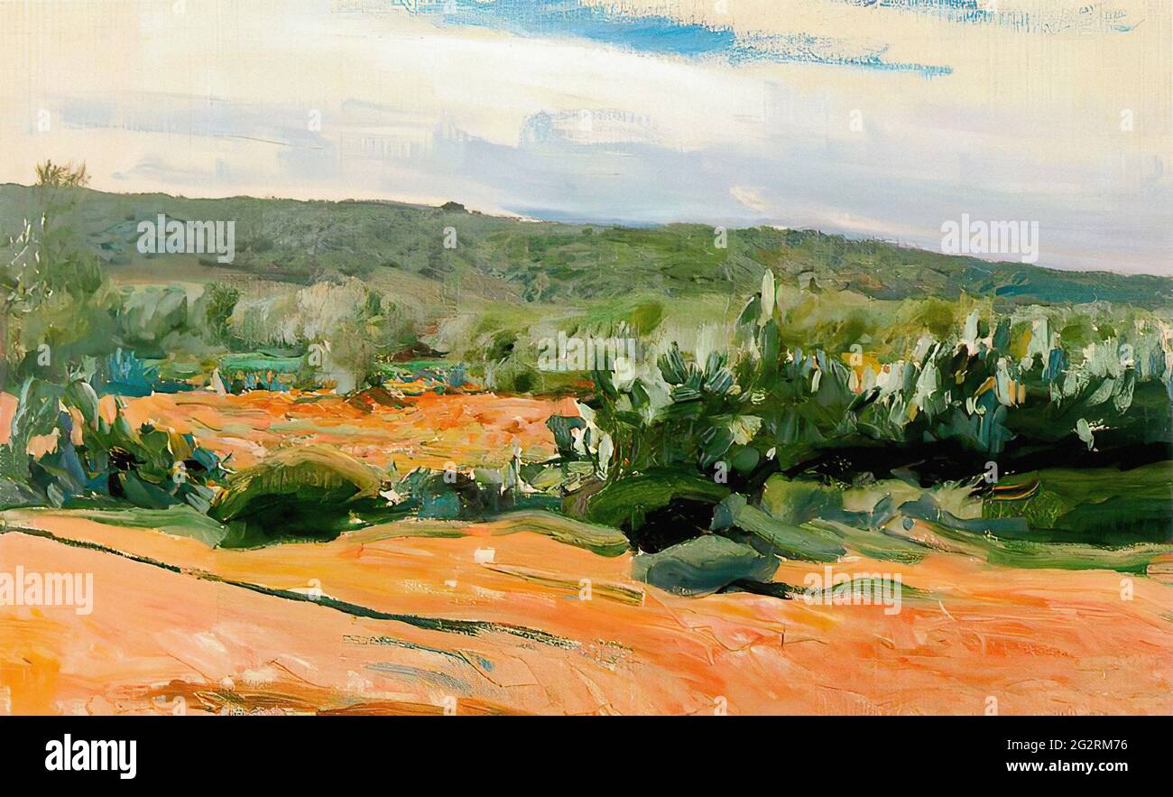 Joaquín Sorolla Y Bastida - Chumberas Study Stock Photo - Alamy