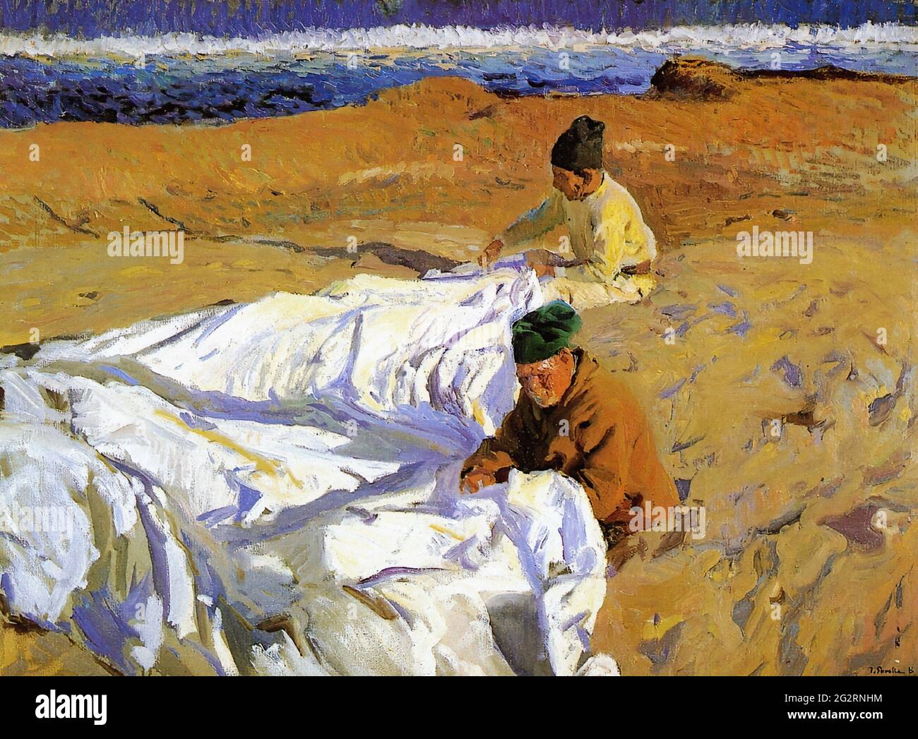 Joaquín Sorolla Y Bastida - Mending Sail 1904 Stock Photo - Alamy