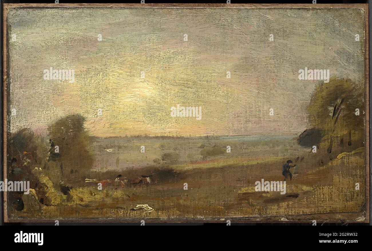 John Constable - Dedham Vale from the Road to East Bergholt Sunset ...
