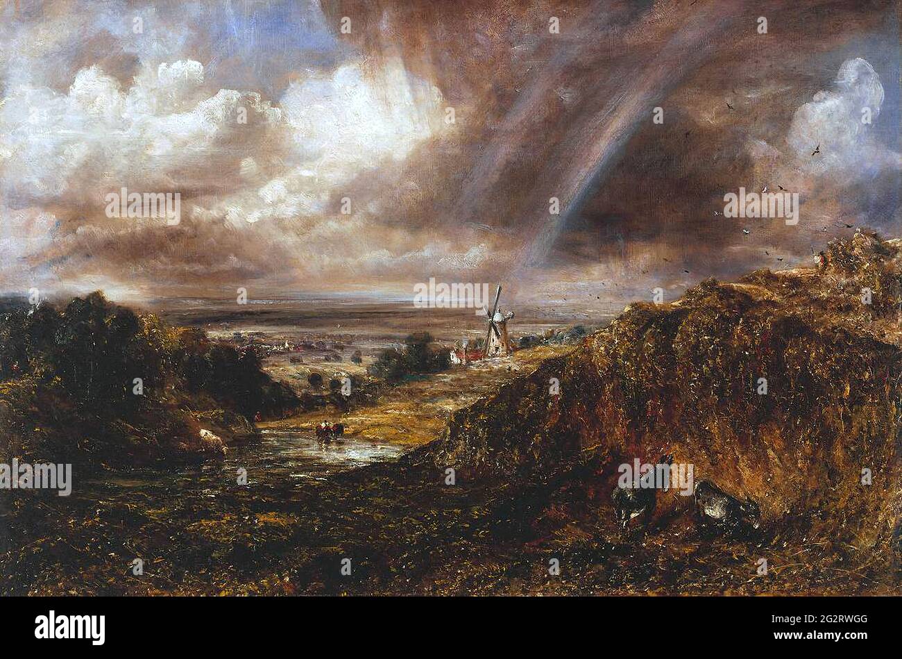John Constable - Hampstead Heath with a Rainbow Stock Photo - Alamy