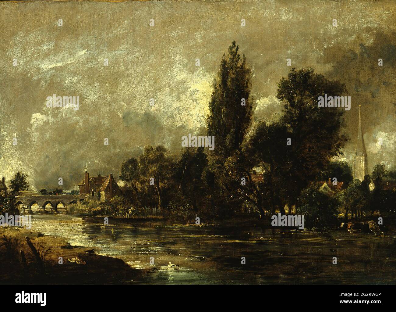 John Constable - Harnham Bridge Salisbury Stock Photo - Alamy