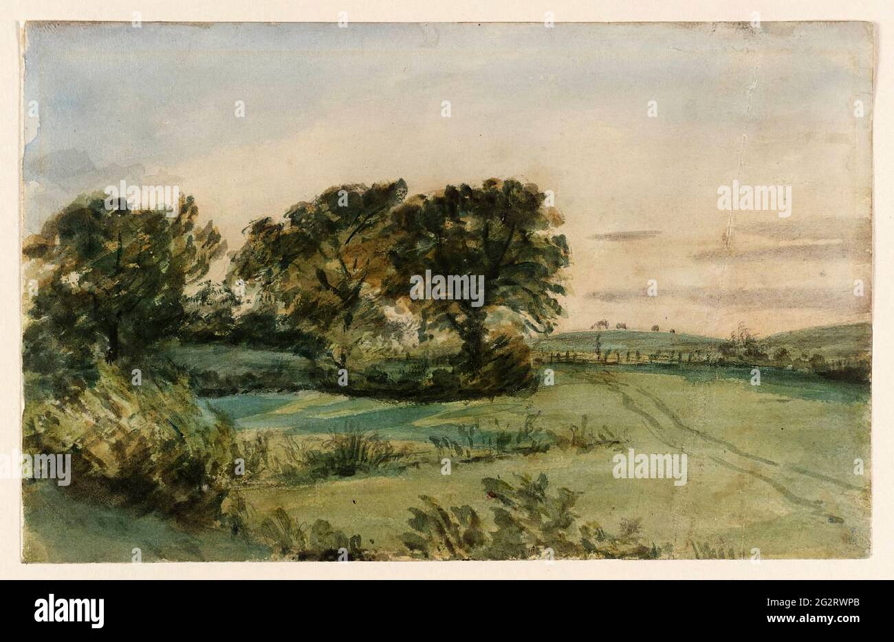 John Constable - Landscape Trees and Meadows Stock Photo - Alamy