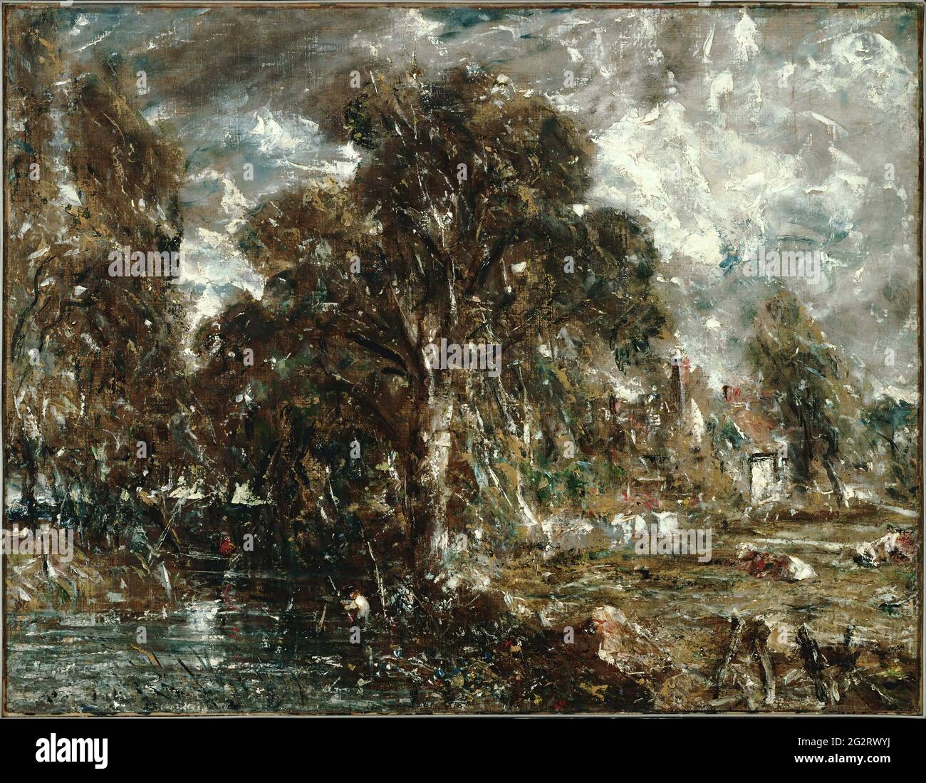John Constable - on the River Stour Stock Photo - Alamy
