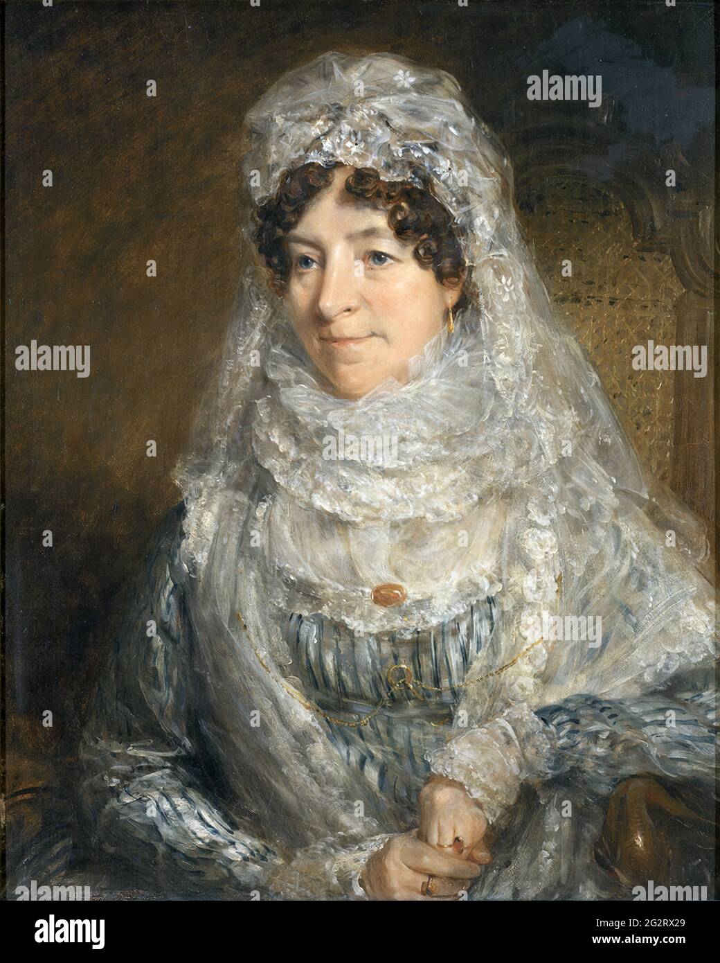John Constable - Portrait of Mrs Edwards Stock Photo - Alamy